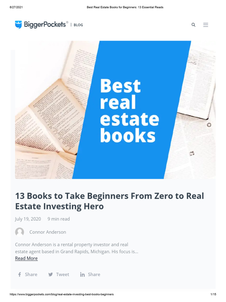 Essential Real Estate Books for Beginners | PDF | Investing | Economies