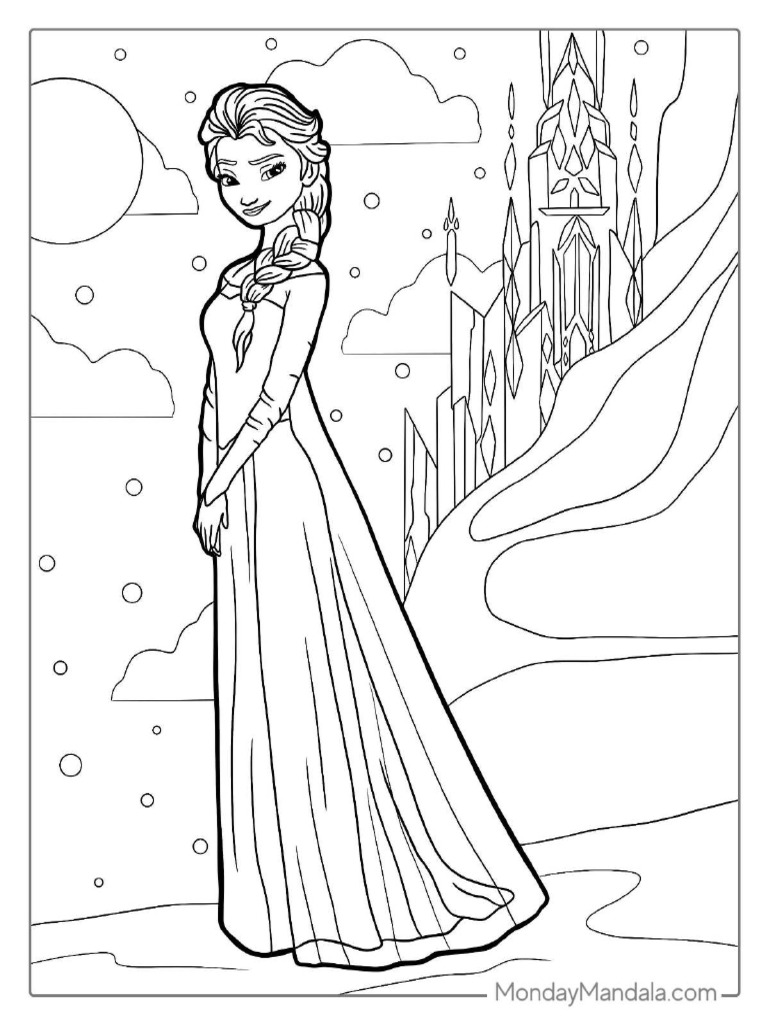 Elsa in Front of The Ice Castle | PDF