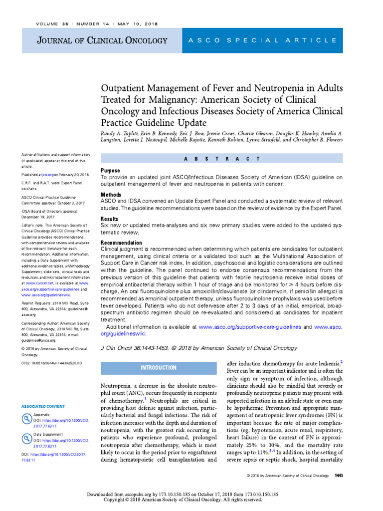 Idsa Outpatient | PDF