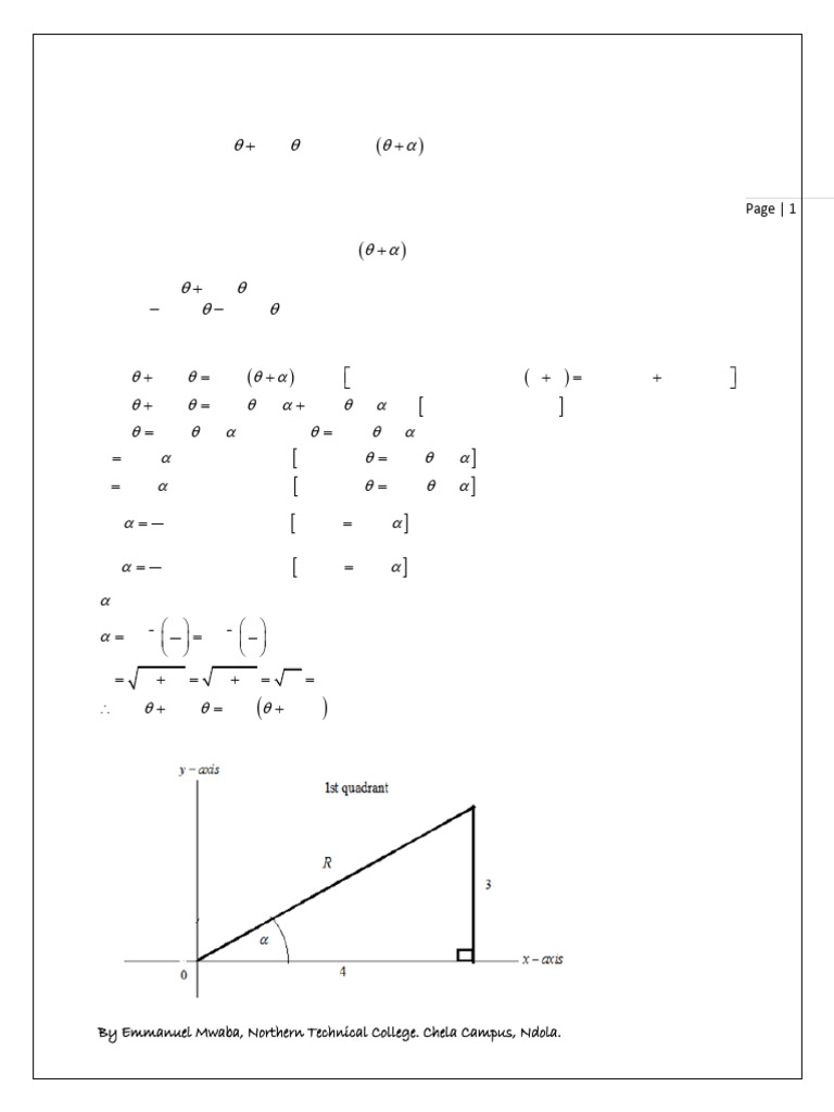 06. Trigonometry. Conversion of Trig Equations (1) | PDF | Complex Analysis | Algebra
