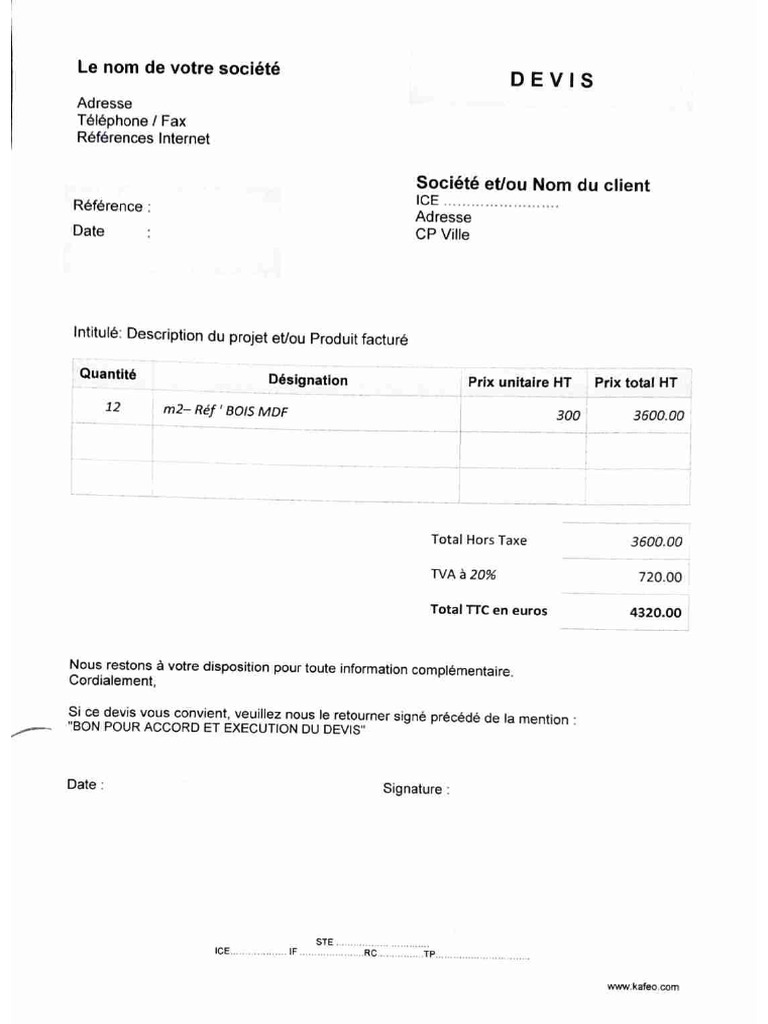Devis | PDF