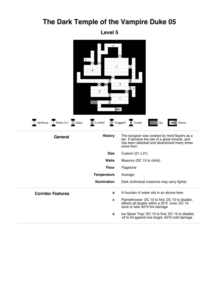 Dark Temple Dungeon Adventure Guide | PDF