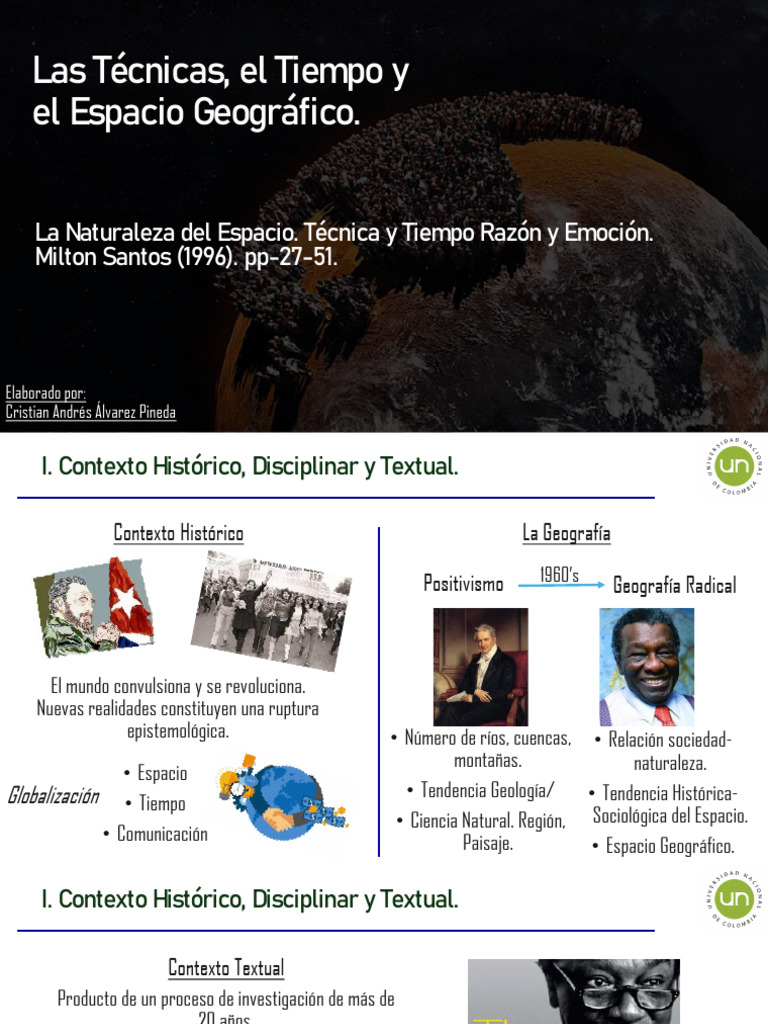 Expo - Las Técnicas, El Tiempo y El Espacio Geográfico | PDF ...