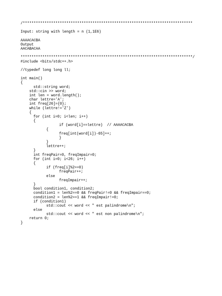 Palindrome Word | PDF