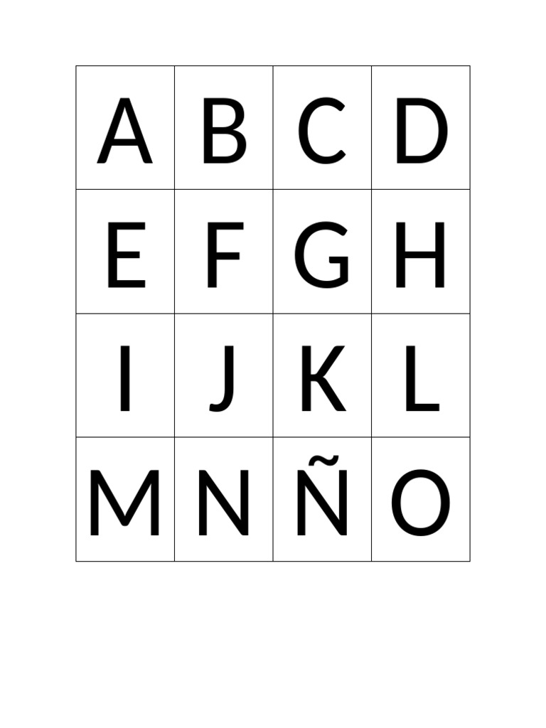 Abecedario Negro Con Silabas y Silabario | PDF