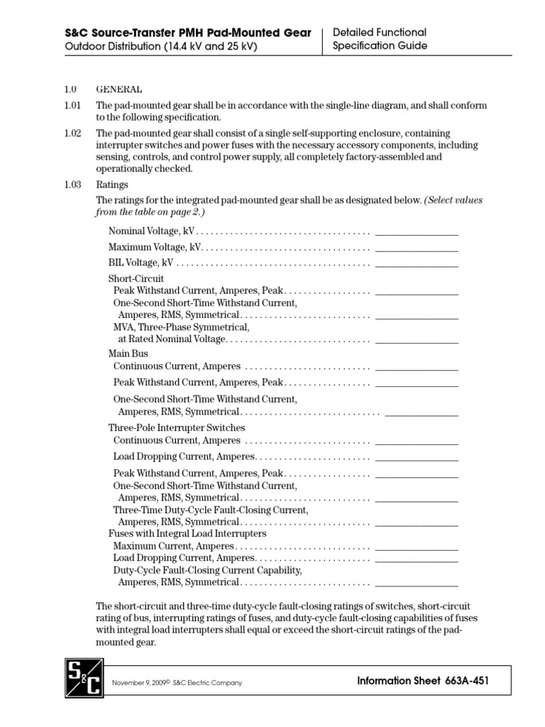S&C Source-Transfer PMH Pad-Mounted Gear - Detailed Functional ...