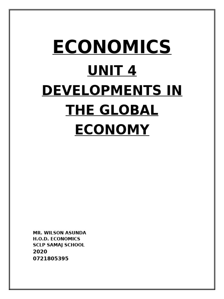 Economics Unit 4 | PDF | Gross Domestic Product | Economic Growth