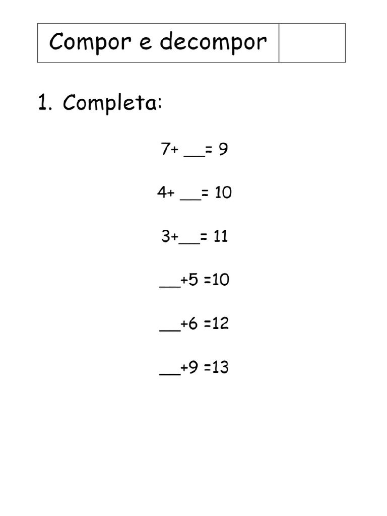 Compor e Decompor | PDF