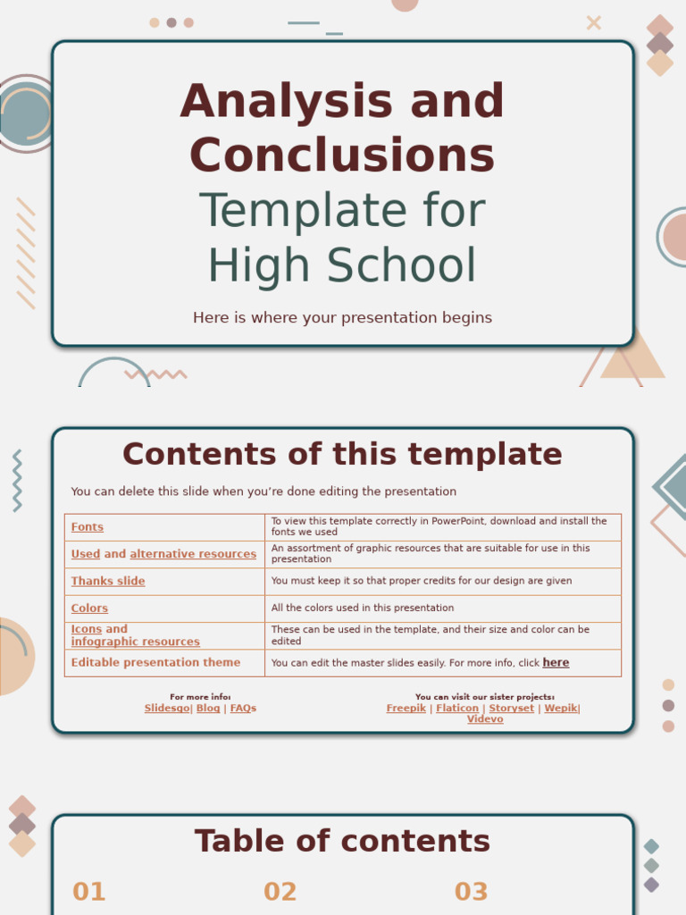 Analysis and Conclusions Template For High School by Slidesgo | PDF ...