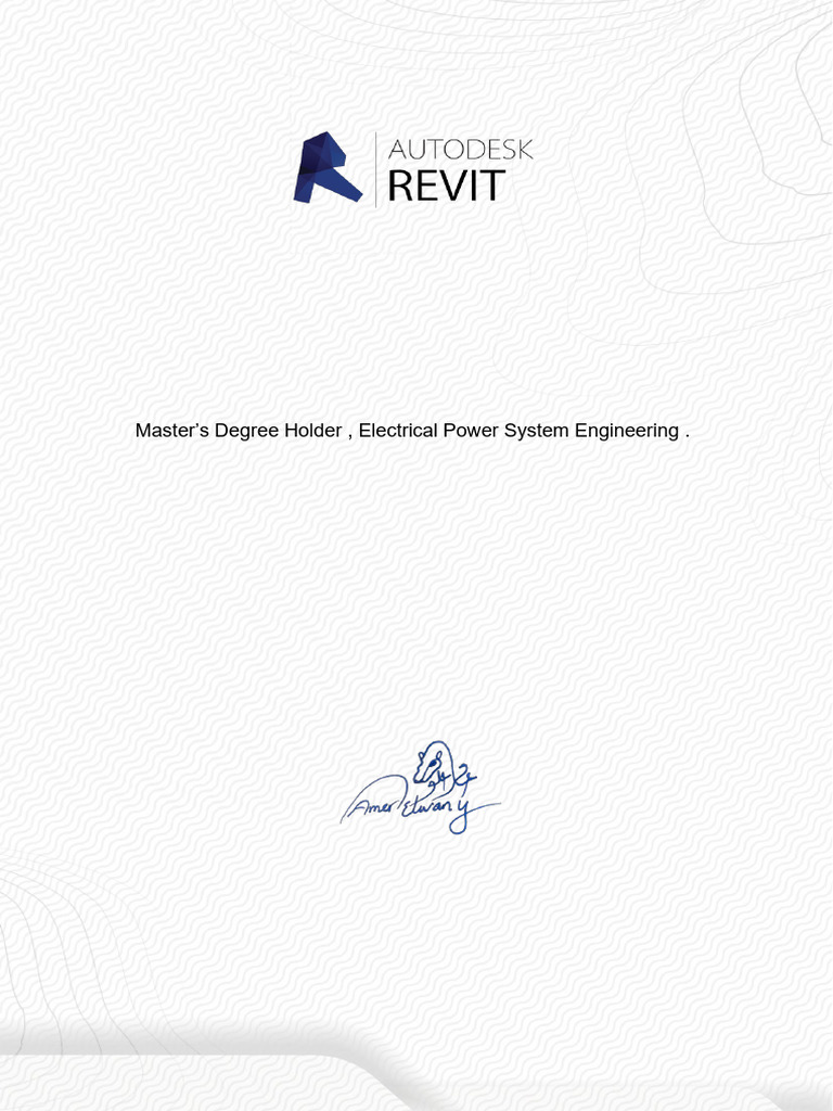 REVIT Electrical Training Program - MSC Eng Amer Elwany - Kayan Academy | PDF | Autodesk Revit ...