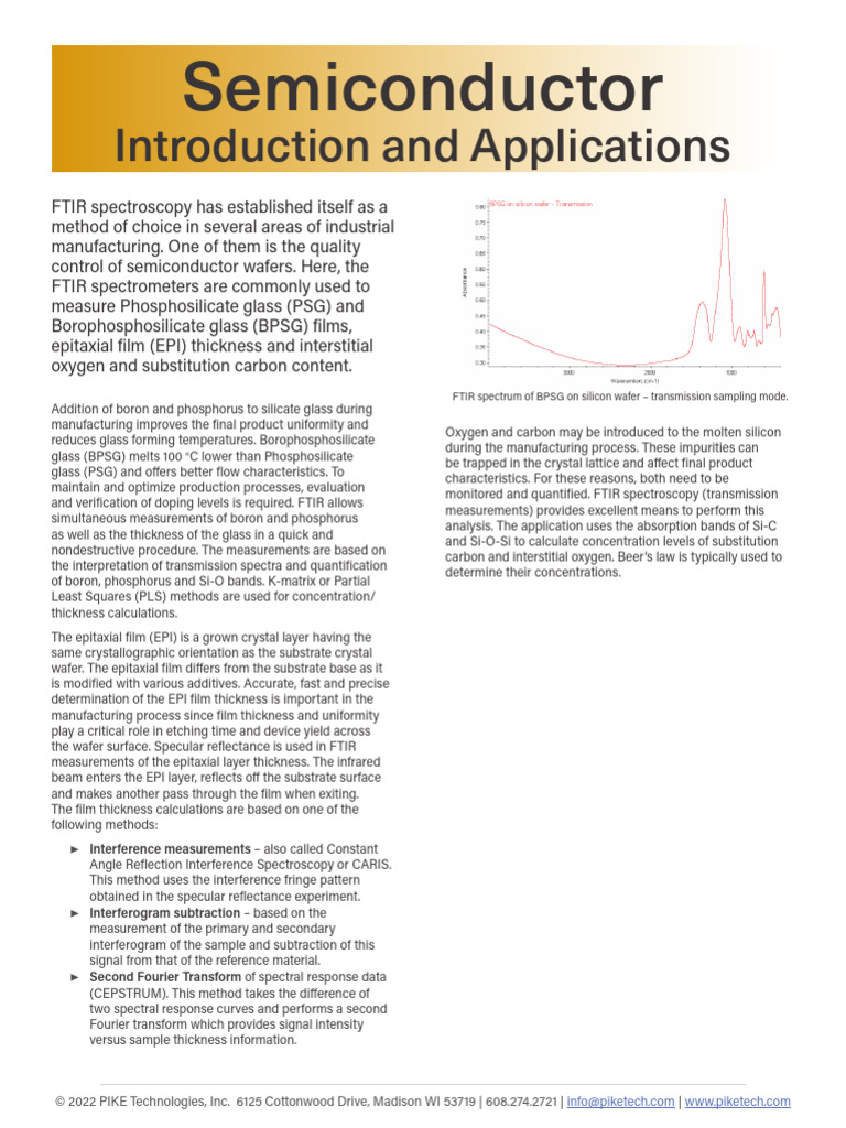 PIKE-Technologies Semiconductor Introduction and Applications | PDF | Wafer (Electronics) | Epitaxy