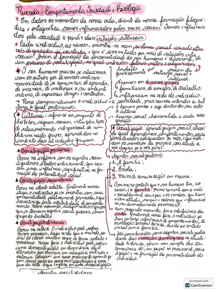 Resumo - Comportamento, Sociedade e Psic | PDF