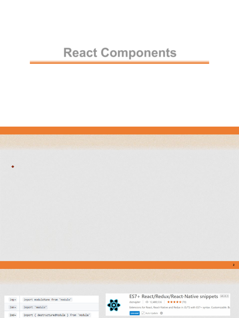 Lecture 03 - React Components | PDF