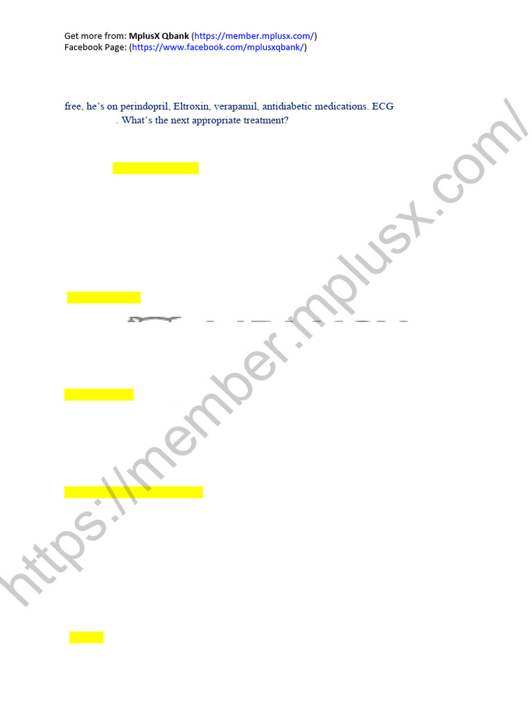 SEP 2018 - MplusX QBank | PDF | Clinical Medicine | Diseases And Disorders