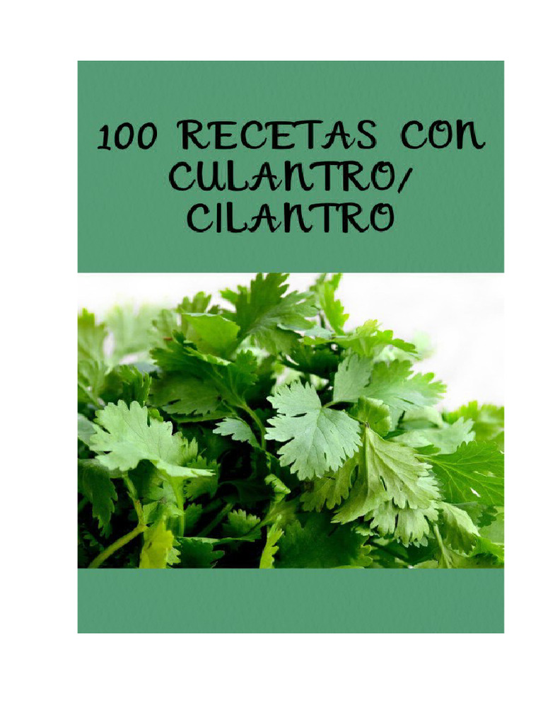 Recetas con Cebolla y Cilantro Picado | PDF | Cilantro | ensalada