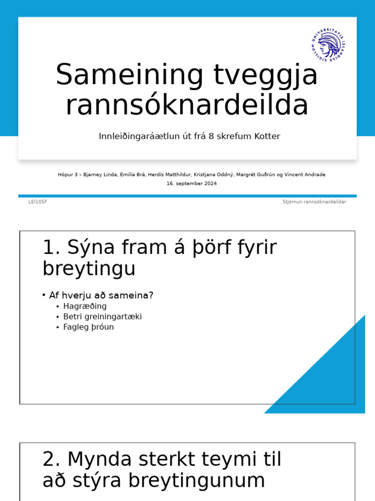 Verkefni 1 - Stefnumótun | PDF