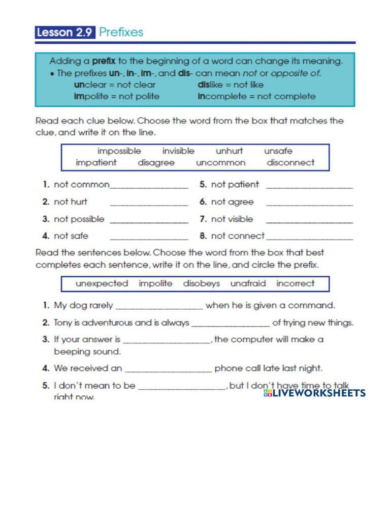 Worksheet 715236 | PDF