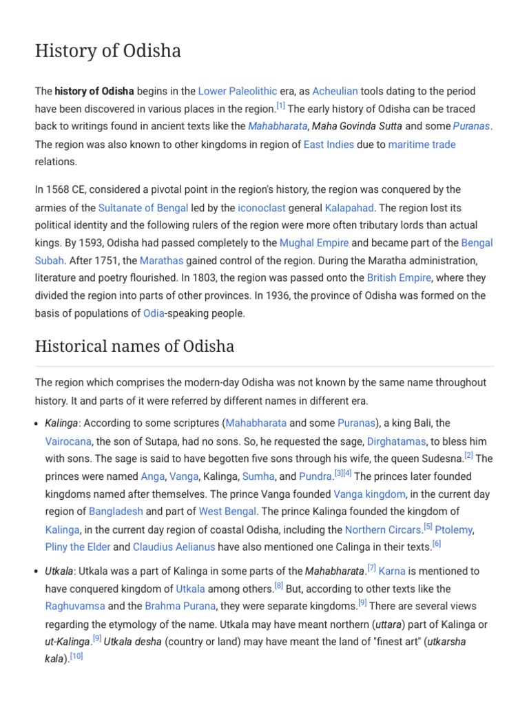 Timeline of Odisha's Historical Evolution | PDF | Hindu Mythology ...