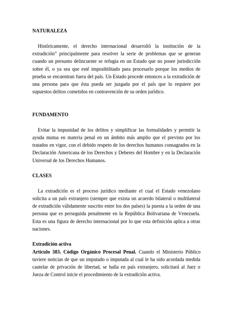 Extradición | PDF | Extradición | Derecho penal