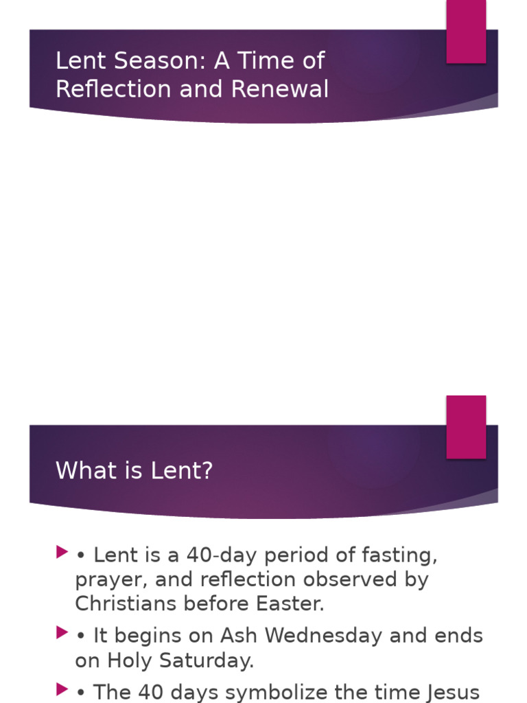 Understanding Lent: Reflection & Renewal | PDF