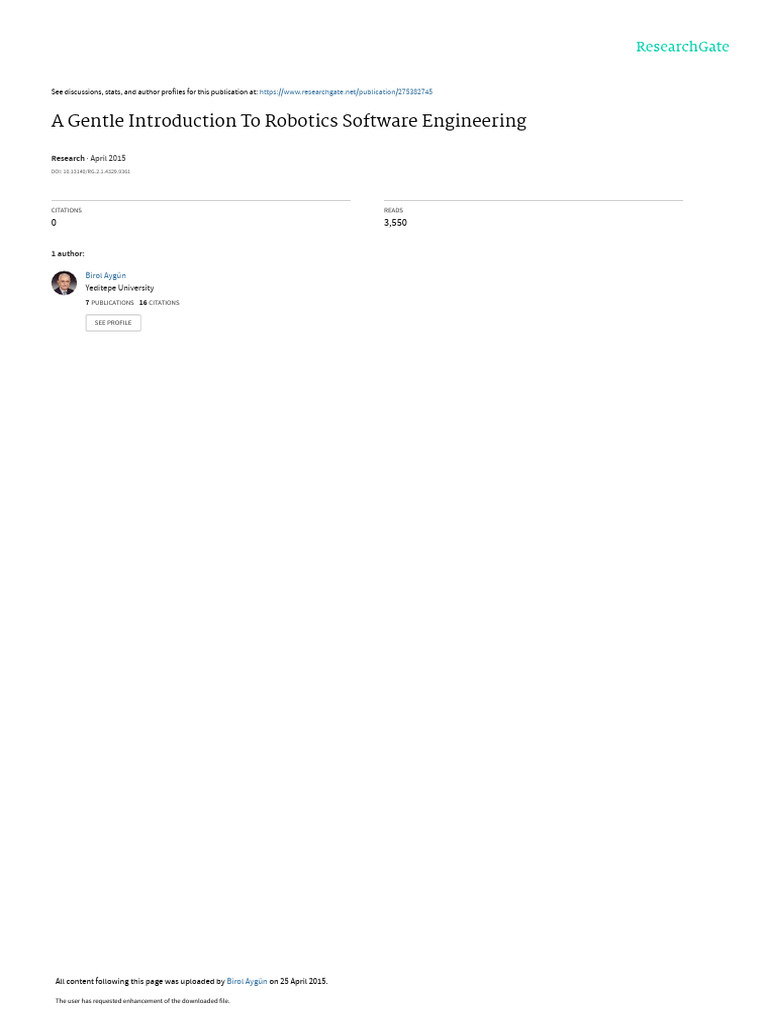 Robotics Software Engineering Overview | PDF | Simulation | Robotics