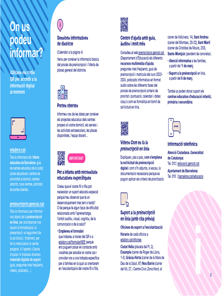 Guia Preinscripcio INF i PRI | PDF