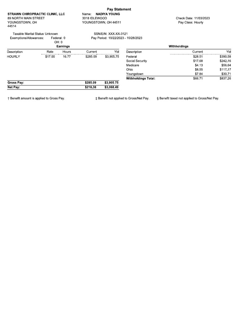 Pay Stubs 11'3'23 | PDF