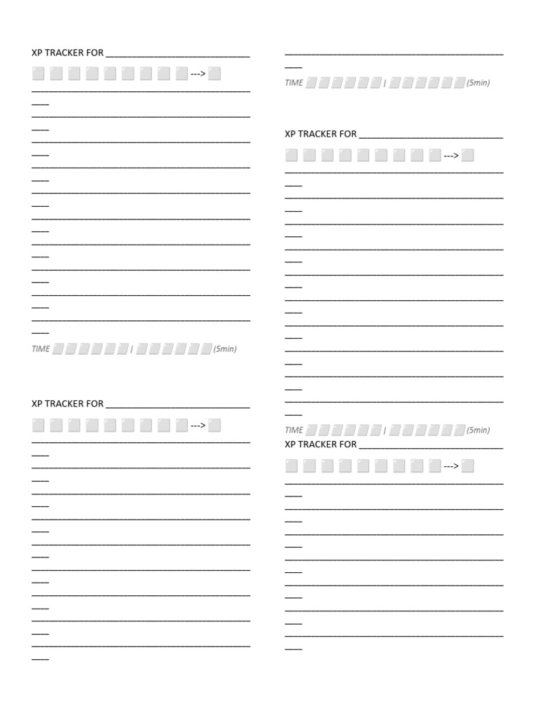 Simple XP Tracker - Microlite 20 | PDF