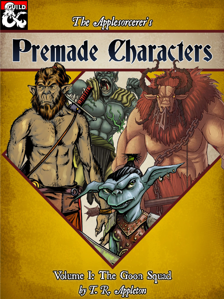 Premade Characters Vol I The Goon Squad | PDF | Dungeons & Dragons ...