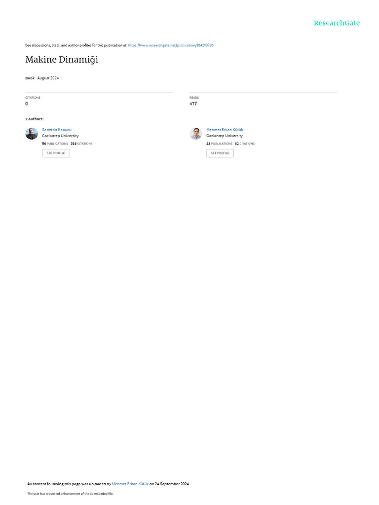 Makine Dinamii | PDF