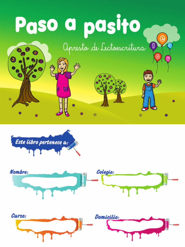 Apresto - Lectoescritura - Paso A Pasito | PDF | Caso de carta | Escritura