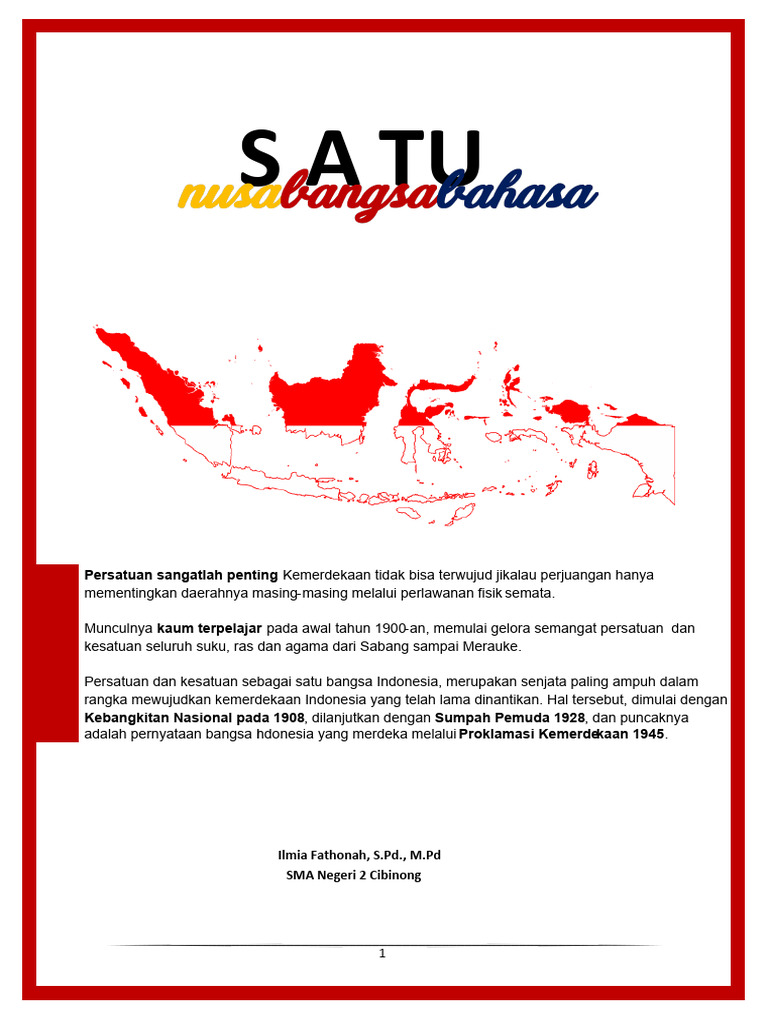Mmodul Satu Nusa Bangsa Bahasa PDF | PDF