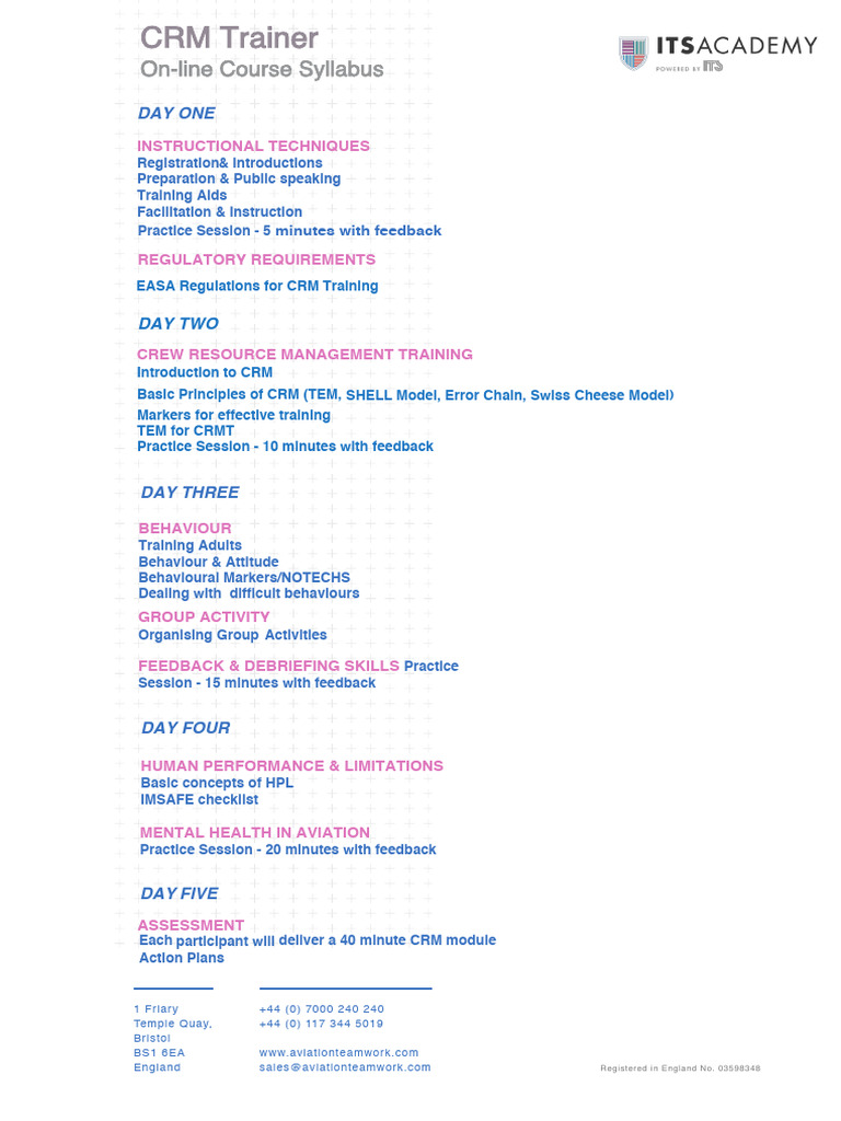 CRM Training Course Overview | PDF