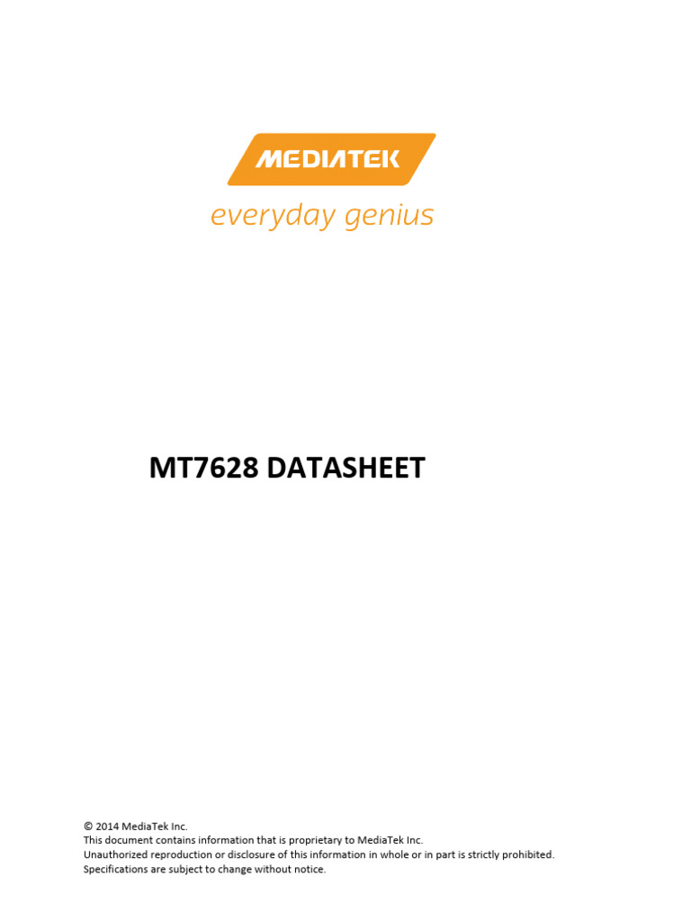 MT7628 Datasheet | PDF | Ieee 802.11 | Computer Science