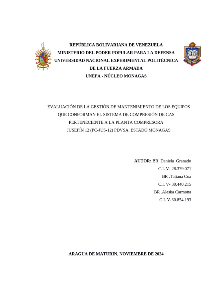 ANTEPROYECTO CAPITULO 1 y 2 .DANIELA GRANADO | PDF | Ingeniería de ...