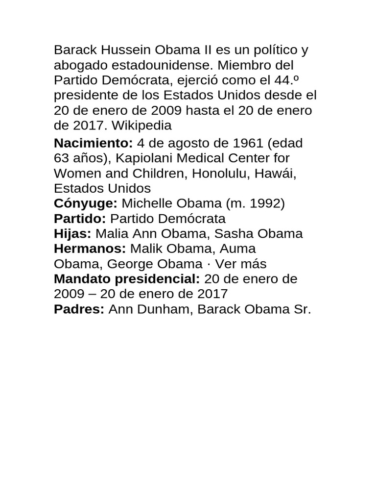 Barack Hussein Obama II | PDF