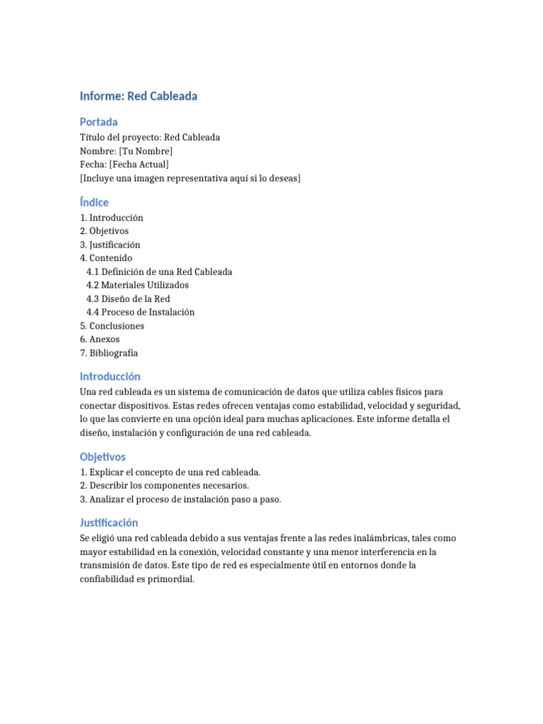 Guía de Instalación de Red Cableada | PDF | Red de computadoras | Diseño