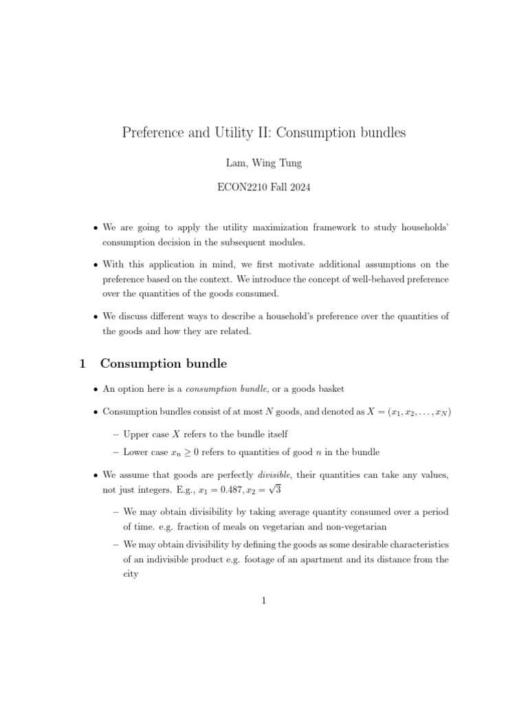 Preference and Utility II Ver1.01 | PDF | Utility | Derivative