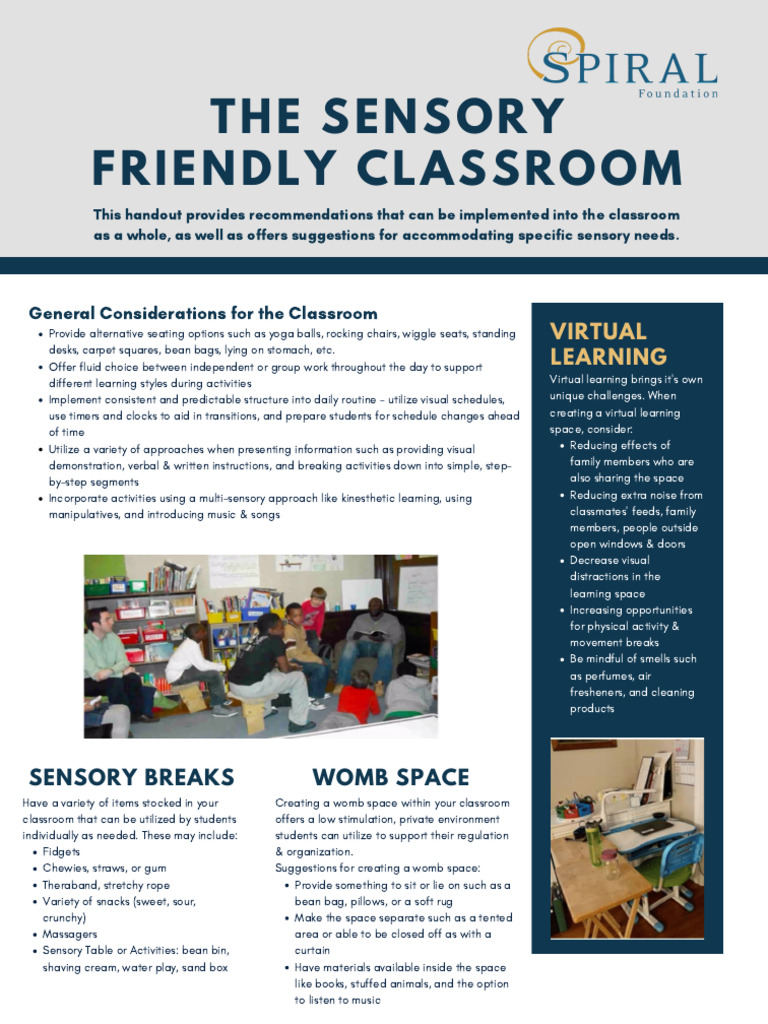The Sensory Friendly Classroom | PDF | Classroom | Somatosensory System