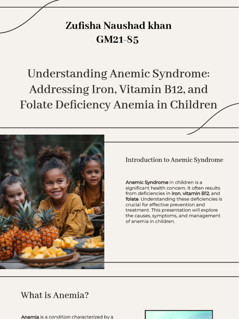 Anemia in Children: Causes & Solutions | PDF