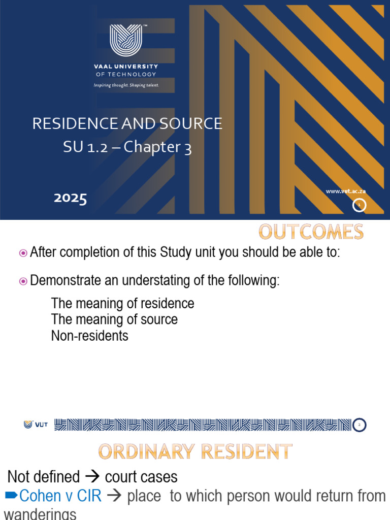 South Africa Tax Residency Explained | PDF | Taxes | Government Finances
