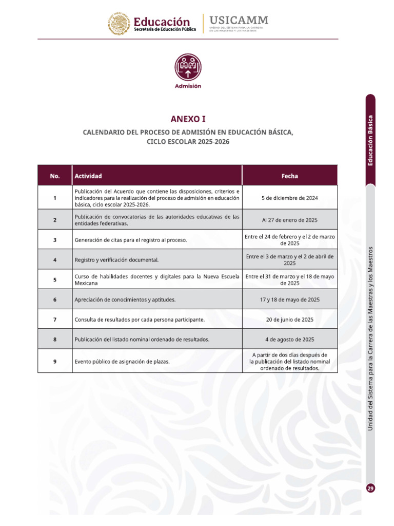 Calendario Usicamm | PDF