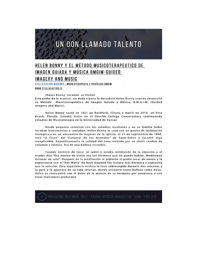 Artículo Guided Imagery and Music Imagen | PDF