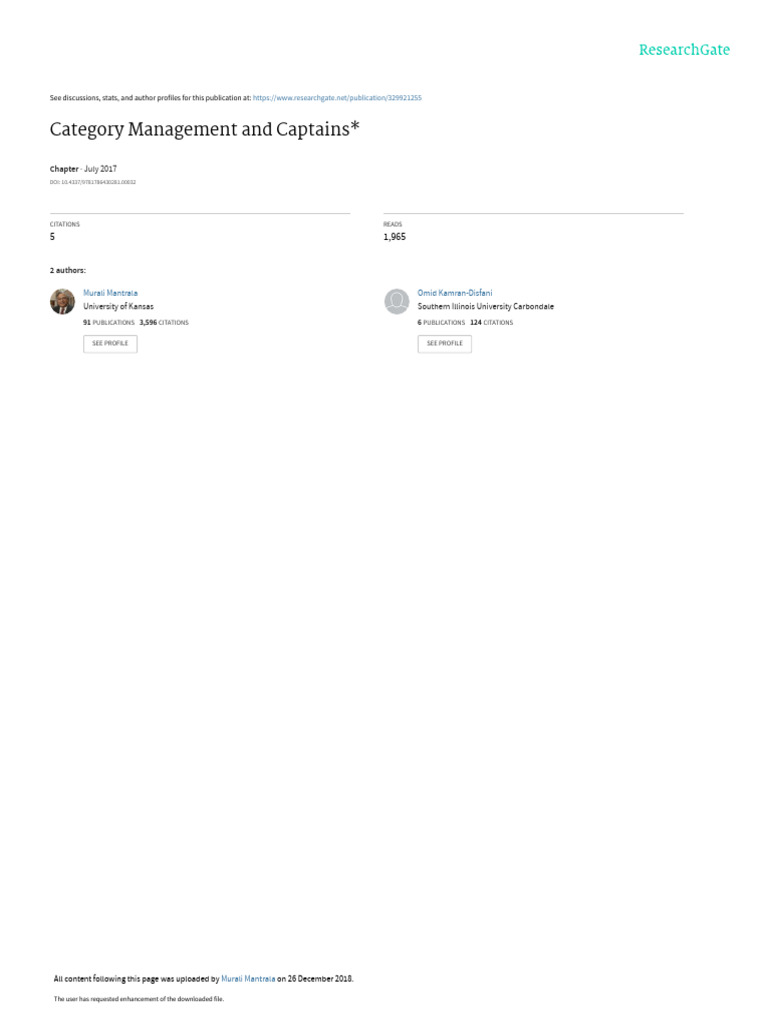 Category Management and Captains | PDF | Retail | Brand