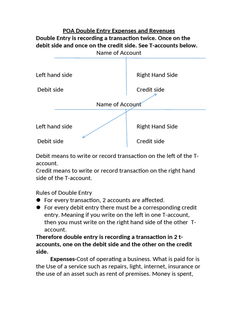 POA Double Entry for Expenses | PDF