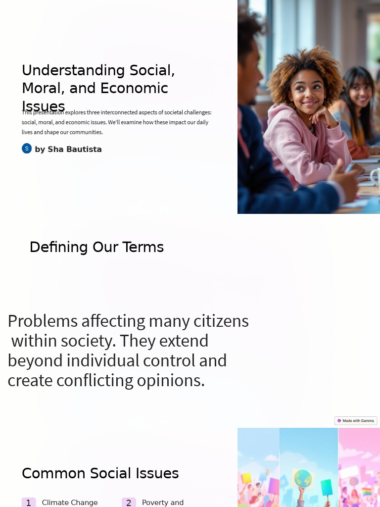 Social, Moral, and Economic Issues Explained | PDF | Economic ...