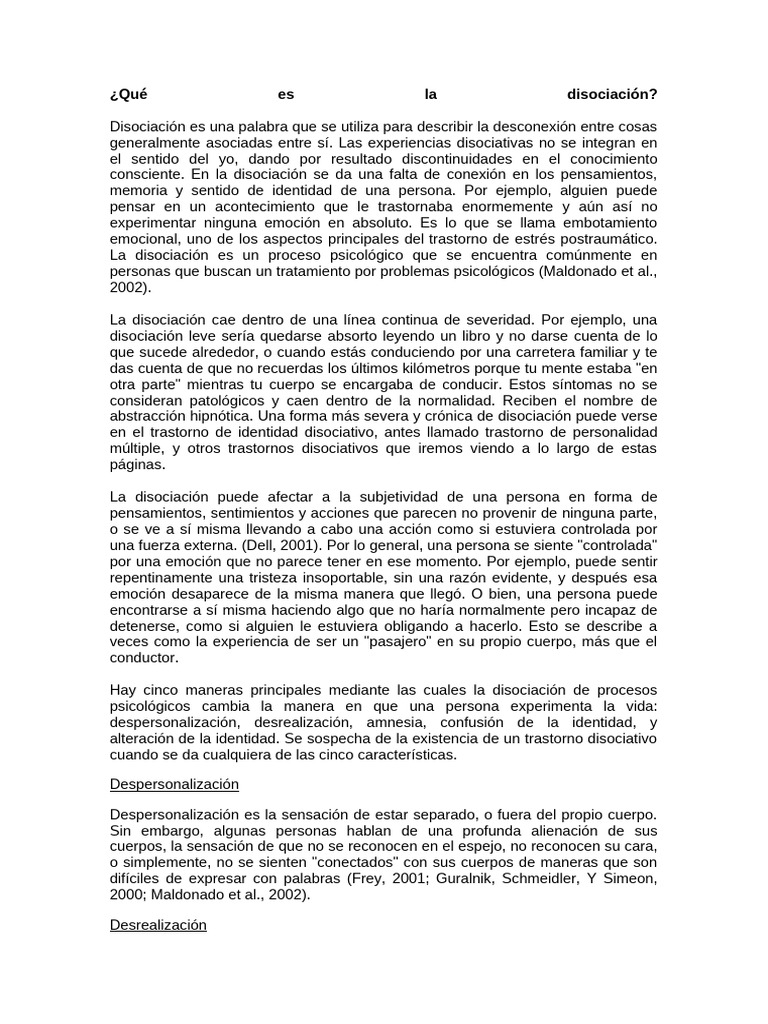 ¿Qué Es La Disociación En Neuropsicología – ZZGH