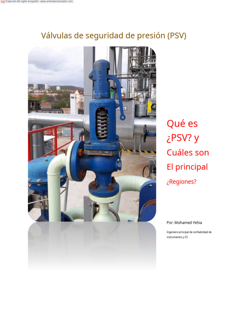 Todo Lo Necesario Sobre Válvulas PSV | PDF | Presión | Tornillo