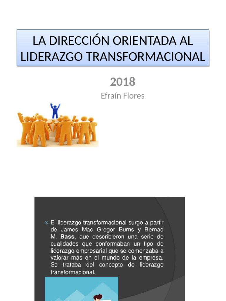 LIDERAZGO TRANSFORMACIONAL | PDF