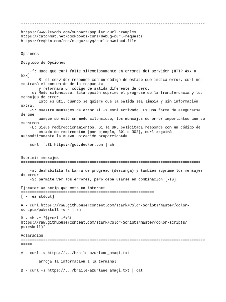 Apunte Curl | PDF | Internet | Software